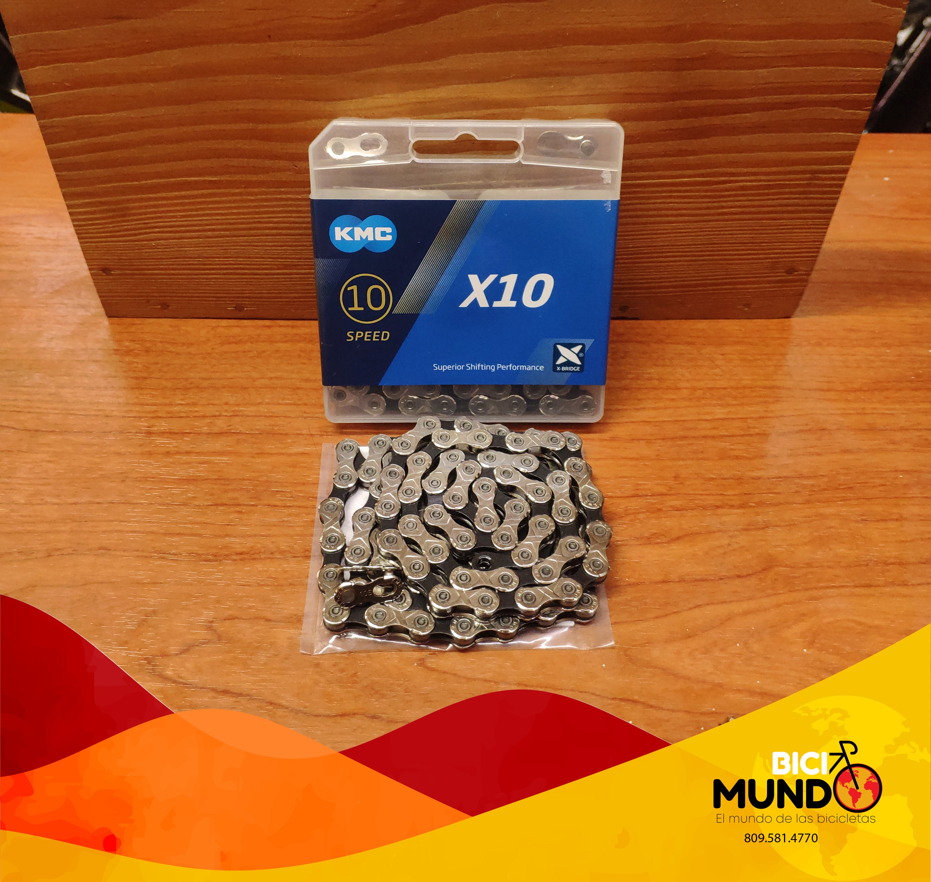 Cadena KMC X10 Para 10 Velocidades de 116 Eslabones – Bicimundo