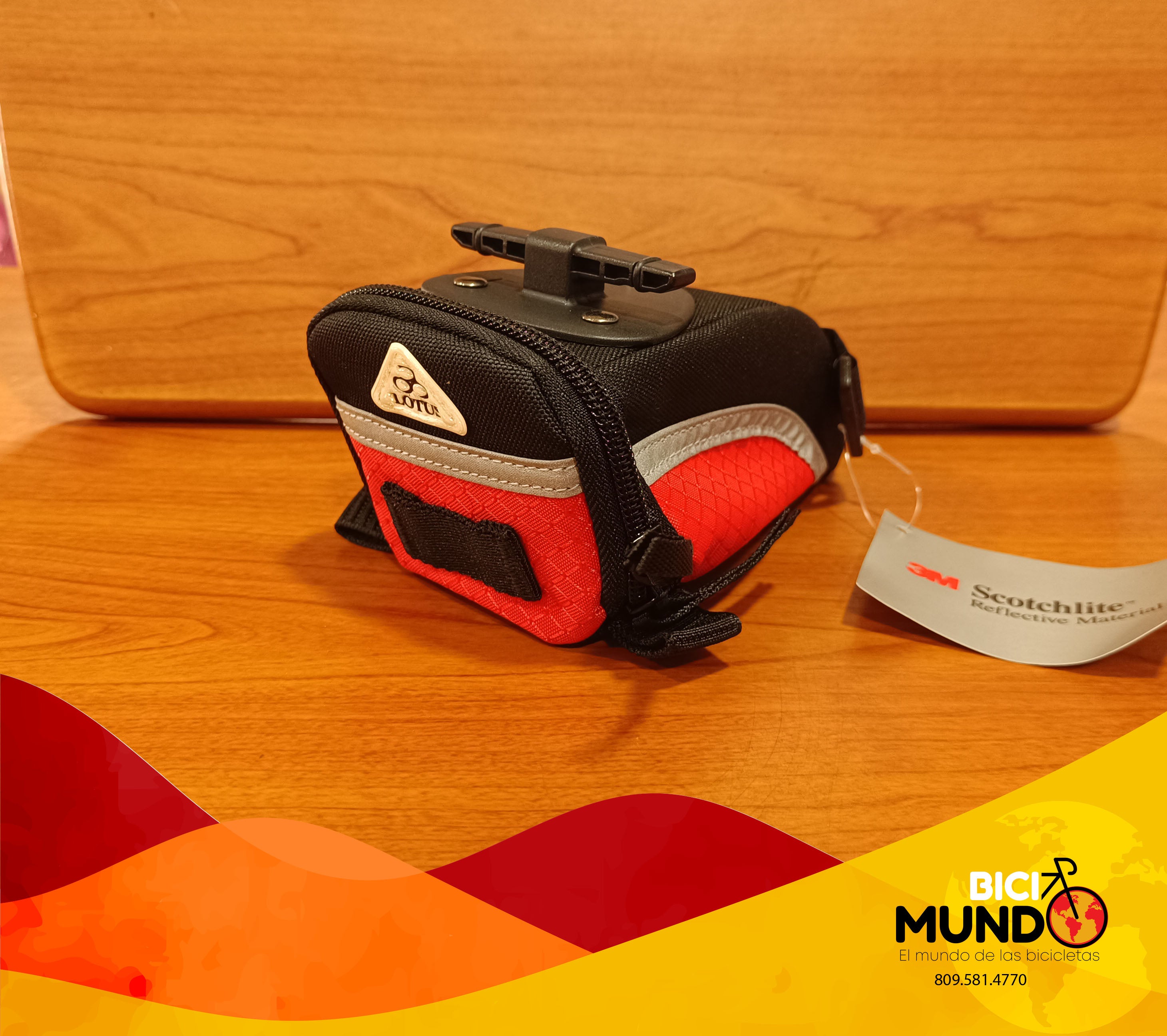 Bulto Sillín Lotus Small con Cinta Reflectiva 3M – Bicimundo